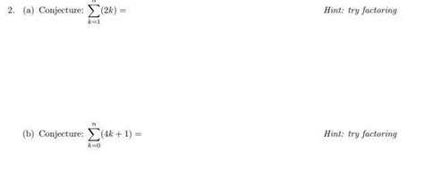 Solved For Each Problem Write Out The Sums For The First Chegg Com