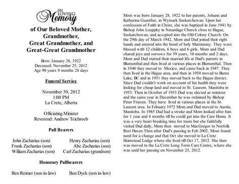 Best Photos Of Sample Obituary Formats Sample Obituary Throughout