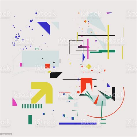 Abstract Vector Graphics Made With Generative Art Approach Using