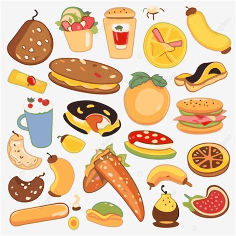 Foods Clipart Food Icons Collection Cartoon Vector Foods Clipart
