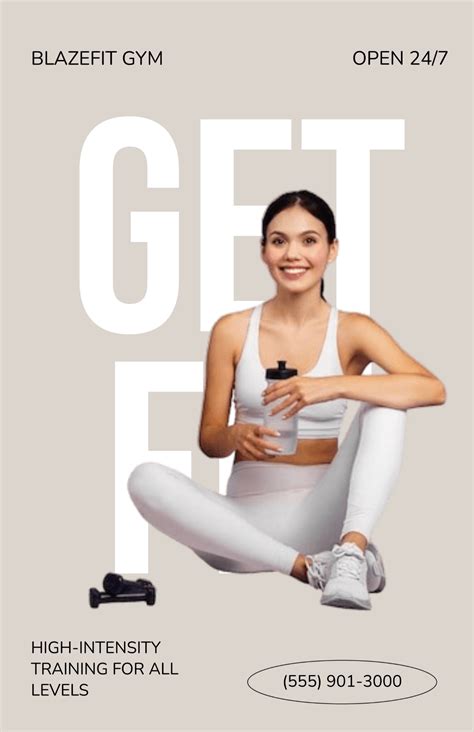 Free Fitness Gym Opening Poster Template To Edit Online