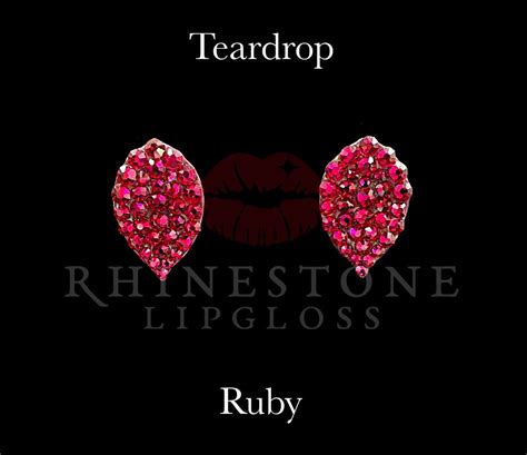 Teardrop Ruby Rhinestone Lipgloss