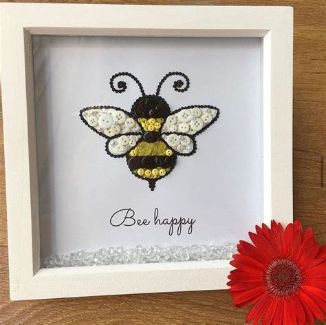 Bee Happy Frame Bee Happy T Button Art Bee Ts Personalised Frame Bee Happy Ts