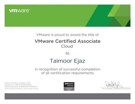 Vmware Certificate Ppt