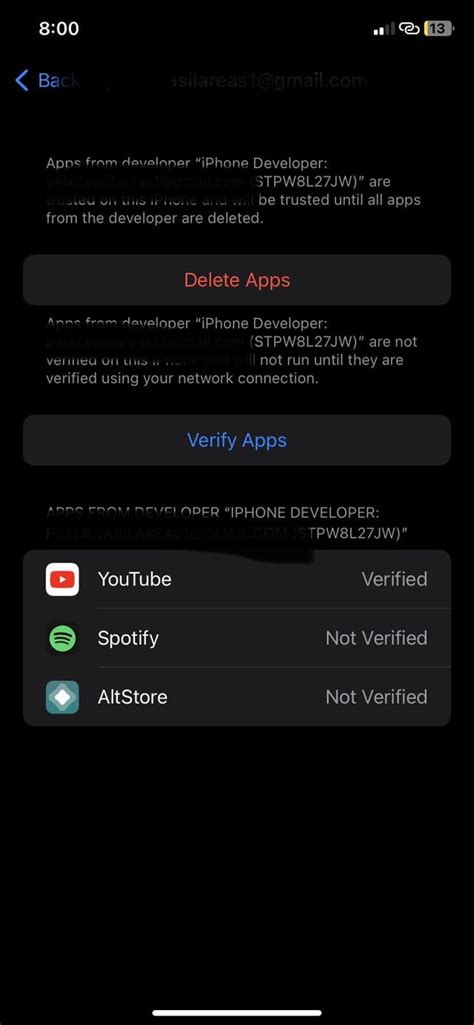 Altstore Not Verified In Device Management Raltstore