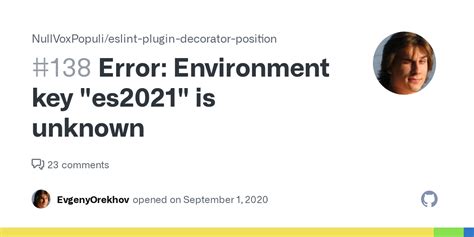 Error Environment Key Es2021 Is Unknown · Issue 138 · Nullvoxpopuli