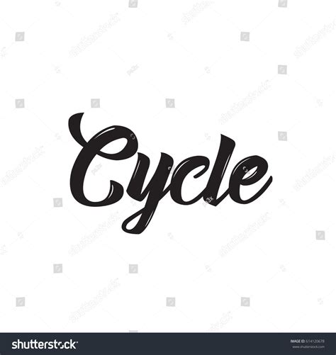 Cycle Text Design Vector Calligraphy Typography 스톡 벡터 로열티 프리 614120678 Shutterstock