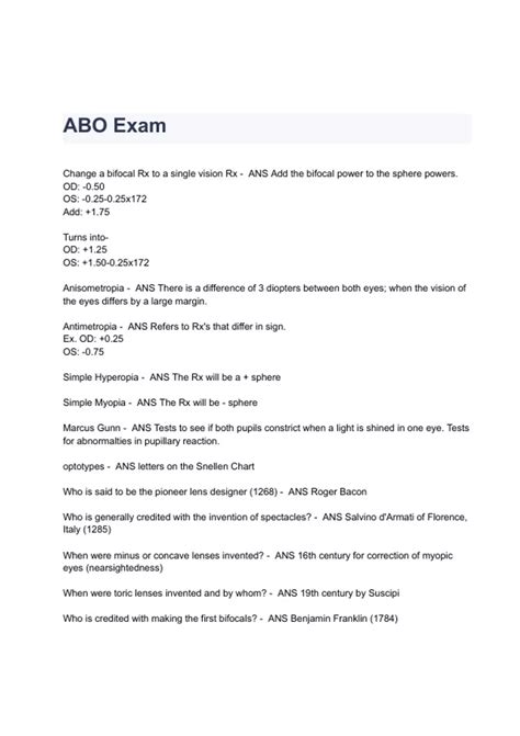 Abo Exam Questions And Answers 2023 A Graded 100 Verified Abo Stuvia Us