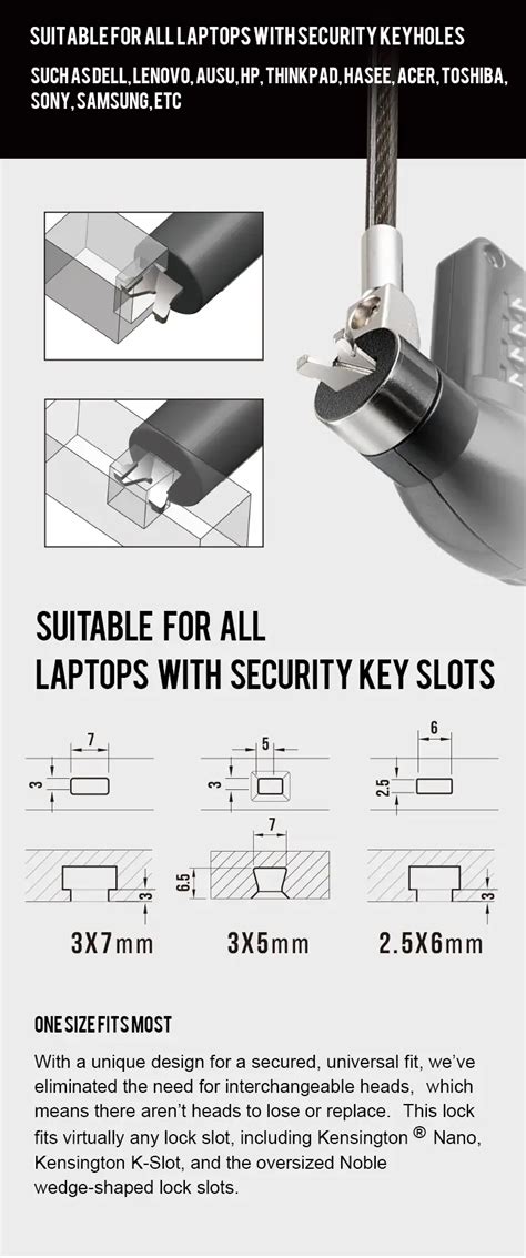 Universal 4 Digits Password Laptop Cable Security Lock Anti Theft
