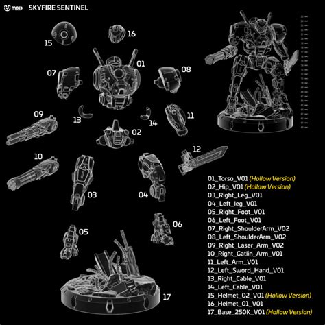 3d Printable Skyfire Sentinel Mech By Moid