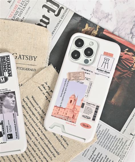 오늘출발💨 무드 콜라주 카드수납 하드케이스 아이폰 갤럭시 폰케이스 인스타 감성 유니크 남친 여친 친구 선물 커플템 우정템 커플케이스 커플폰케이스 카드포켓 에이블리