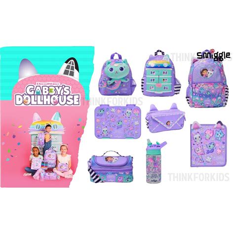 Smiggle Set Gabbys Dollhouse กระเป่าเป้ ถุงดินสอ กล่องข้าว Bento ขวด