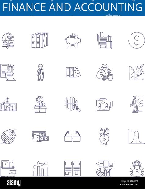 Finance And Accounting Line Icons Signs Set Design Collection Of