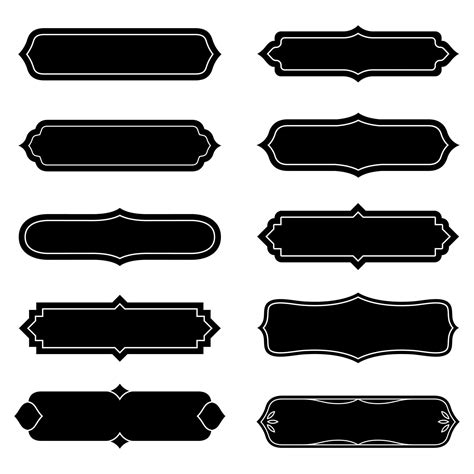 Text Frame Border For Decoration Vector Set Vector Art At Vecteezy