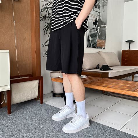 슬랙스 버뮤다 팬츠 핀턱 5부 반바지 허리 밴딩 숏츠 메르시 에이블리