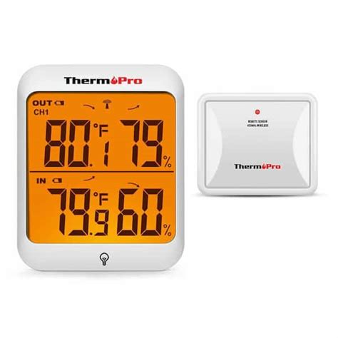 Thermopro Tp63a Digital Thermometer Wireless Hygrometer Tp63a The Home Depot