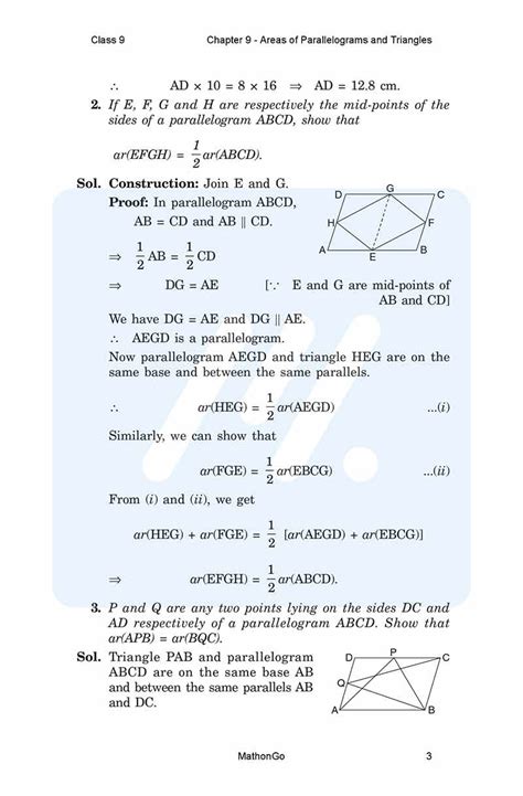 Ncert Solutions For Class 9 Maths Chapter 9 Exercise 9 2 Mathongo