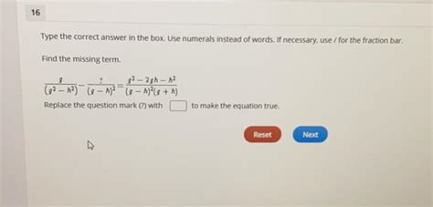 16 Type The Correct Answer In The Box Use Numerals Instead Of Words If Necessary Use For
