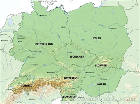 Mitteleuropa Karte