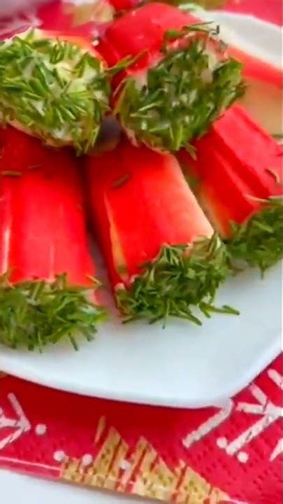 Закуска фаршированные крабовые палочки Youtube