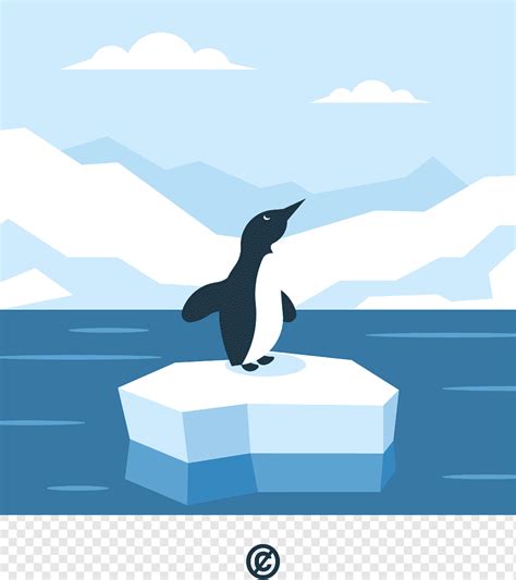 빙산 위의 펭귄 Png Pngwing