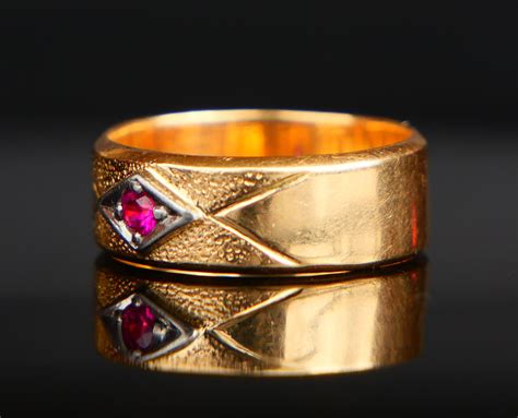 1967 Ring All Seeing Eye Ruby Solid 18k Gold Øus 5 46 Gr For Sale At 1stdibs