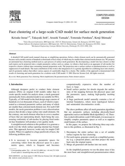 Pdf Face Clustering Of A Large Scale Cad Model For Surface Mesh Generation Dokumentips
