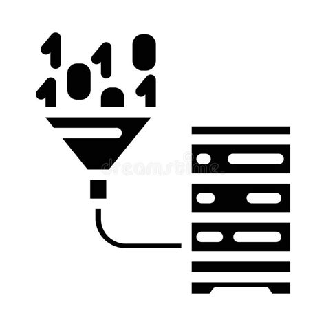 Data Integration Database Glyph Icon Vector Illustration Stock Vector Illustration Of Symbol