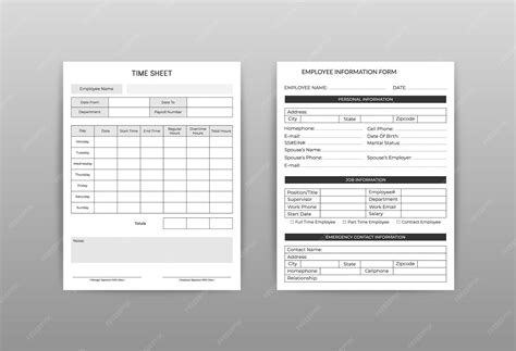 New Employee Information Sheet Template