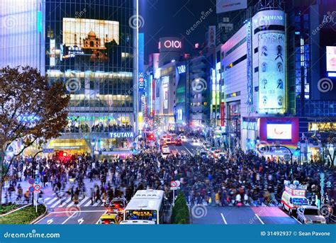 Shibuya Tokyo Japan Shibuya Scramble Crossing Famous Iconic Place