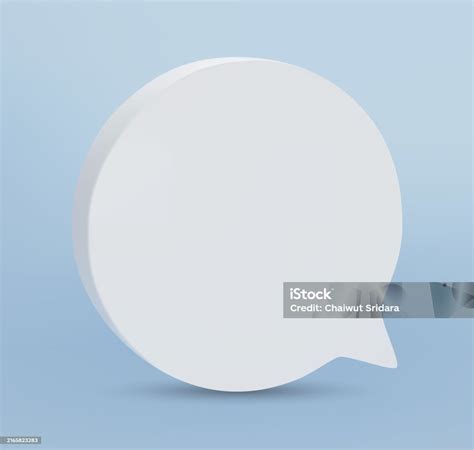 3d 흰색 말풍선 아이콘 메시지 상자 또는 댓글에 대한 채팅 연설 벡터 일러스트 레이 션 3차원 형태에 대한 스톡 벡터 아트 및 기타 이미지 Istock