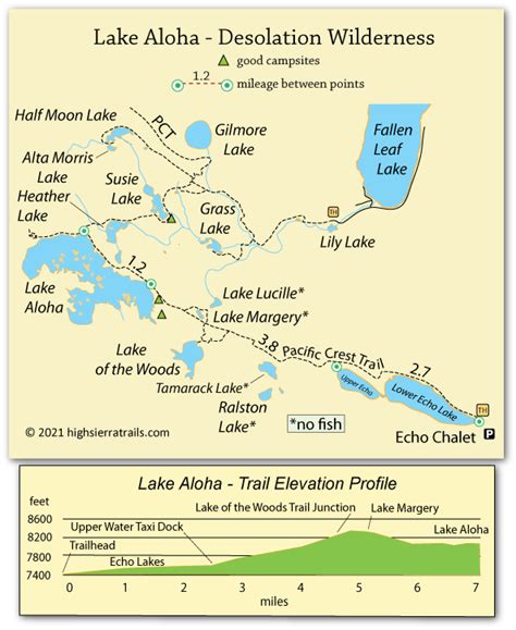 Lake Aloha Trail And Map