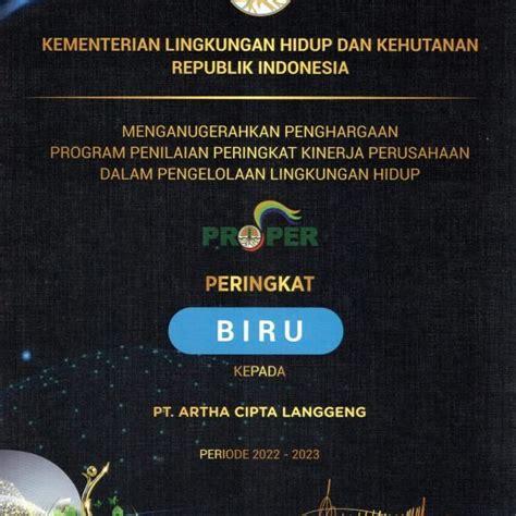 Certification Pt Artha Cipta Langgeng