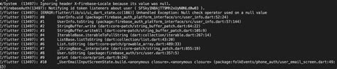 Firebase Auth User I Am Getting Back Is Always Null UserInfo Uid