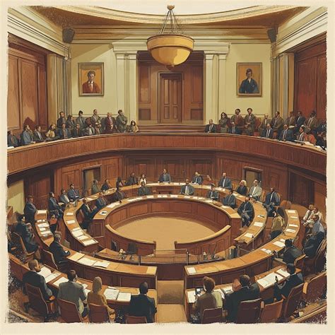 Premium Photo An Image Of A City Council Or Legislative Session With