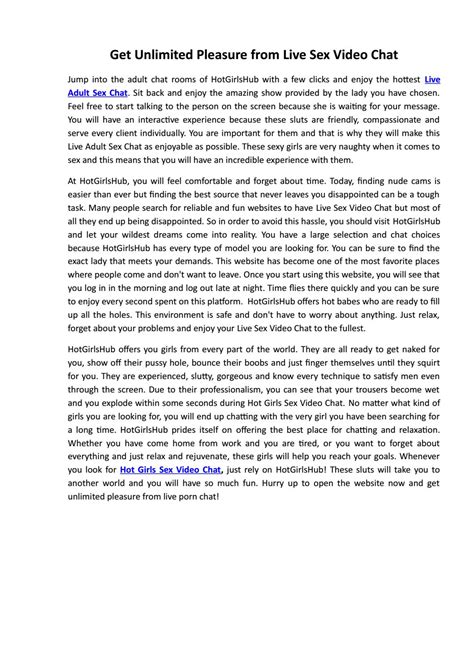 Get Unlimited Pleasure From Live Sex Video Chat By Hotgirls Hub Issuu