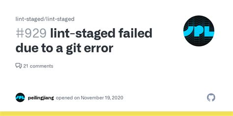 lint staged failed due to a git error · issue 929 · lint staged lint