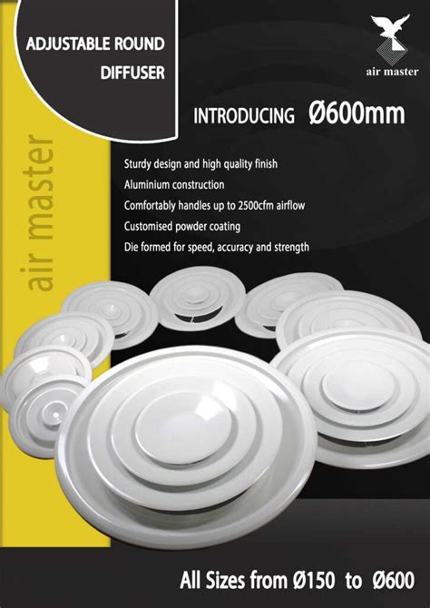 Airmaster Round Diffusers Disc Valve Ceiling Diffuser Adjustable Core Airmaster Round Diffusers Disc Valve Ceiling Diffuser Adjustable Core