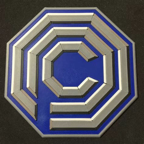 Robocop Ocp Logo Coaster 3d Printing Model Threeding