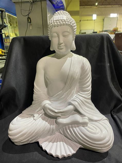 Concrete Painted Buddha Statue Approx 16 X 13 Retail 1288 Crack