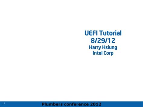 Efi Architecture Tutorial Related To Uefi Pdf
