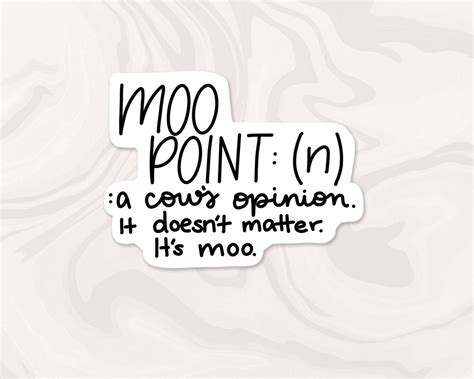Moo Point Sticker Friends Tv Show Sticker Moo Point Like A Cows