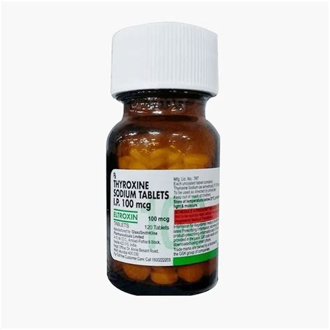 Eltroxin Thyroxine Tablets Strength 100 Mcg At ₹ 180 Bottle In Nagpur Id 2854359188762