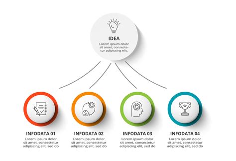creativo concepto para infografía con pasos opciones partes o procesos negocio datos