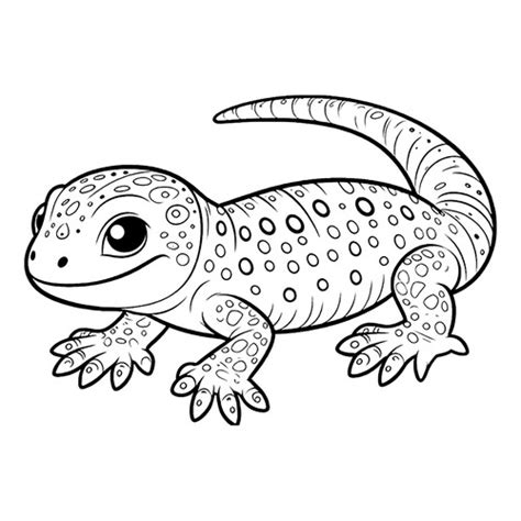 Раскраска Улыбчивая ящерица распечатать раскраски для детей