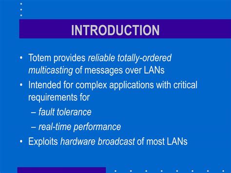 Ppt Totem A Fault Tolerant Multicast Group Communication System
