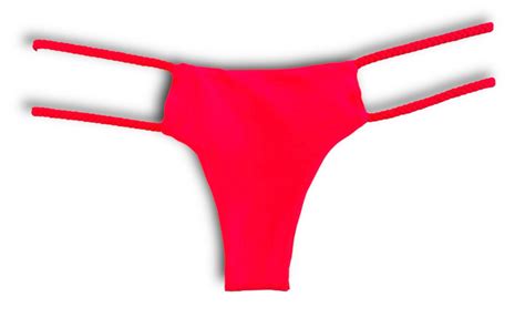 Double Braid Bottom Electric Watermelon Shimmer Badhabitswimwear
