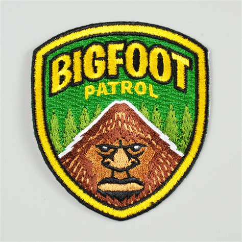 Bigfoot Patrol Embroidered Patch Metal The Brand