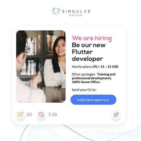 Singular Recruitment On Linkedin Wearehiring Flutter Technology Hiring Developer Design
