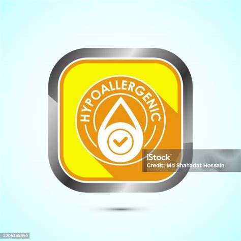 저자 극성 테스트 아이콘 디자인 그림 화장품 인증 라벨 저자극성 아이콘 표시 옐로우 컬러 섀도우 버튼 디자인 건강 검진에 대한 스톡 벡터 아트 및 기타 이미지 Istock